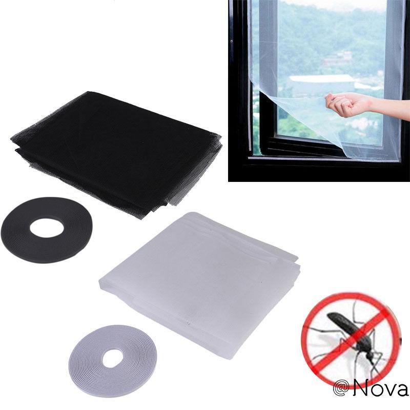 DIY Sticker Window Mesh Door Curtain Snap Net Guard Mosquito Fly Bug ...