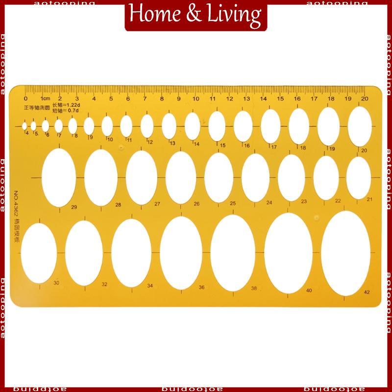 AOTO Ellipse Oval Template Geometry College Math Measuring Tool Stencil ...