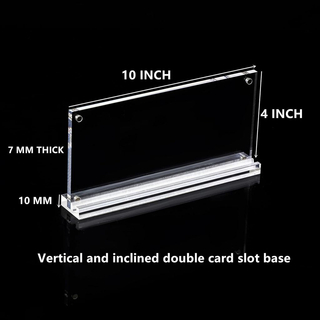 IEEK 2 Pack of Acrylic Business License Frame for 4x9 Business License ...