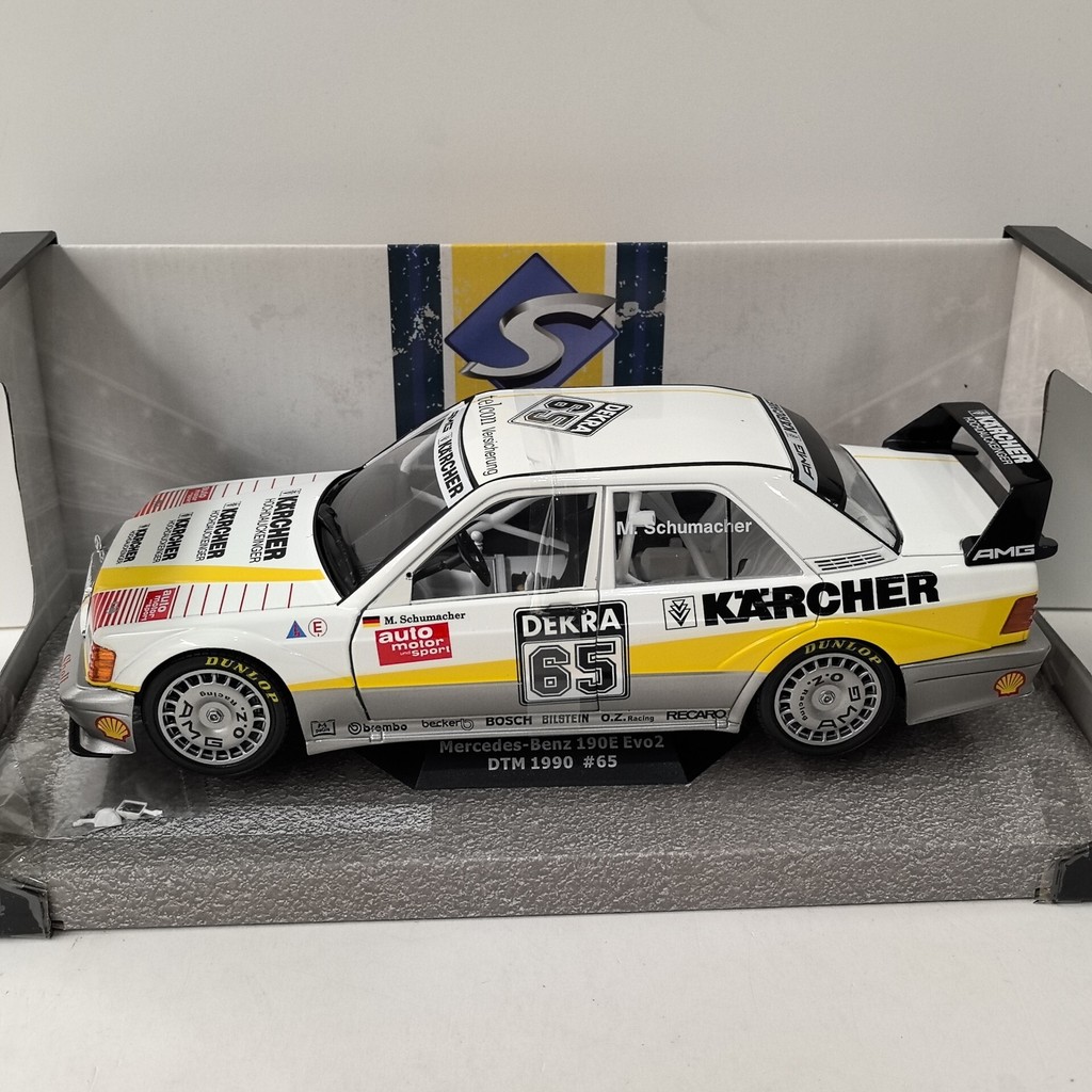 SOLIDO 1/18 MERCEDES BENZ 190E 1990 #65 Benz Alloy Car Model. Can Open ...