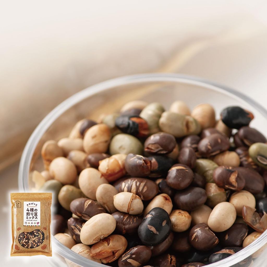 KOUTA HAPPY FOOD MARKET [4 Types Roasted Bean Mix 500g] Soybeans ...