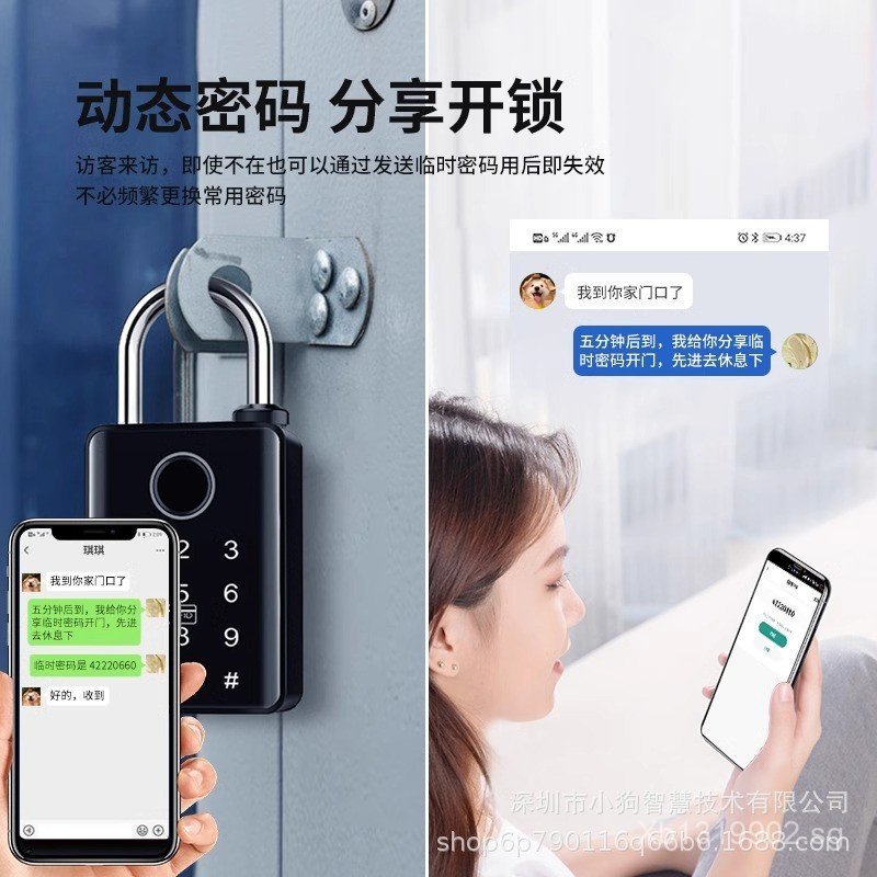 Cross-Border Lock Specialized for Tuya Authorized Padlock Fingerprint ...