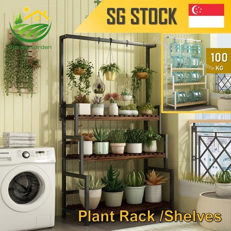 Plant Rack Shoe Shelves 3 Tier Balcony Multi Layer Solid Wood Plant ...