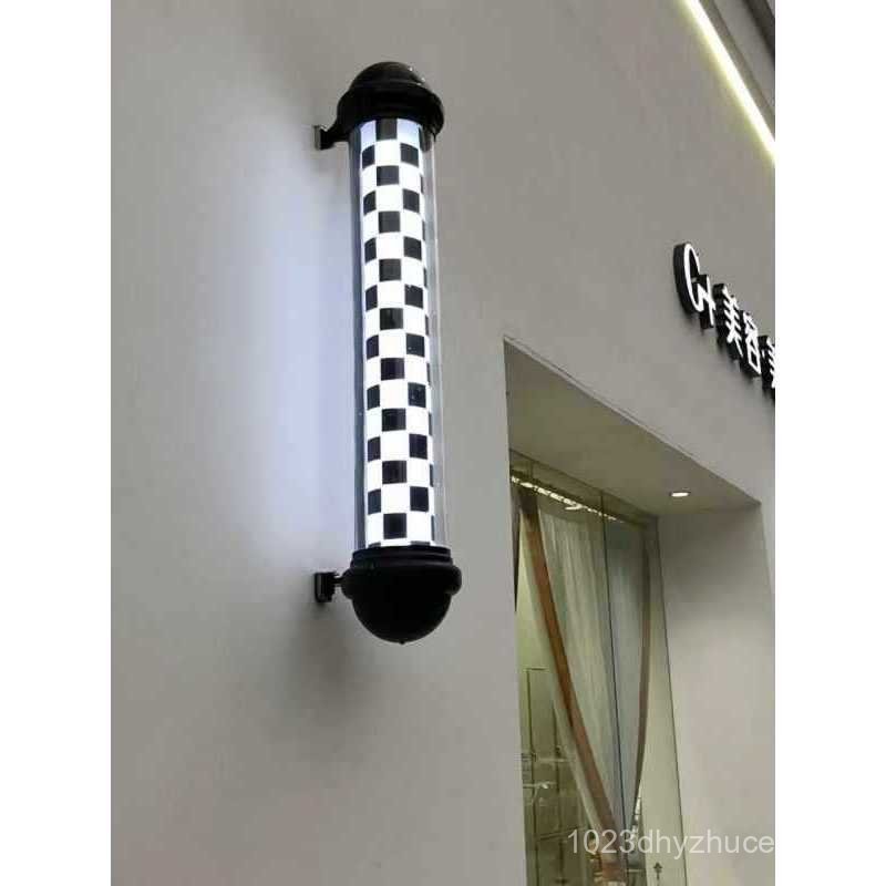 Wall-mounted Outdoor Barber Shop Round Lightbox LED Hair Salon Retro ...