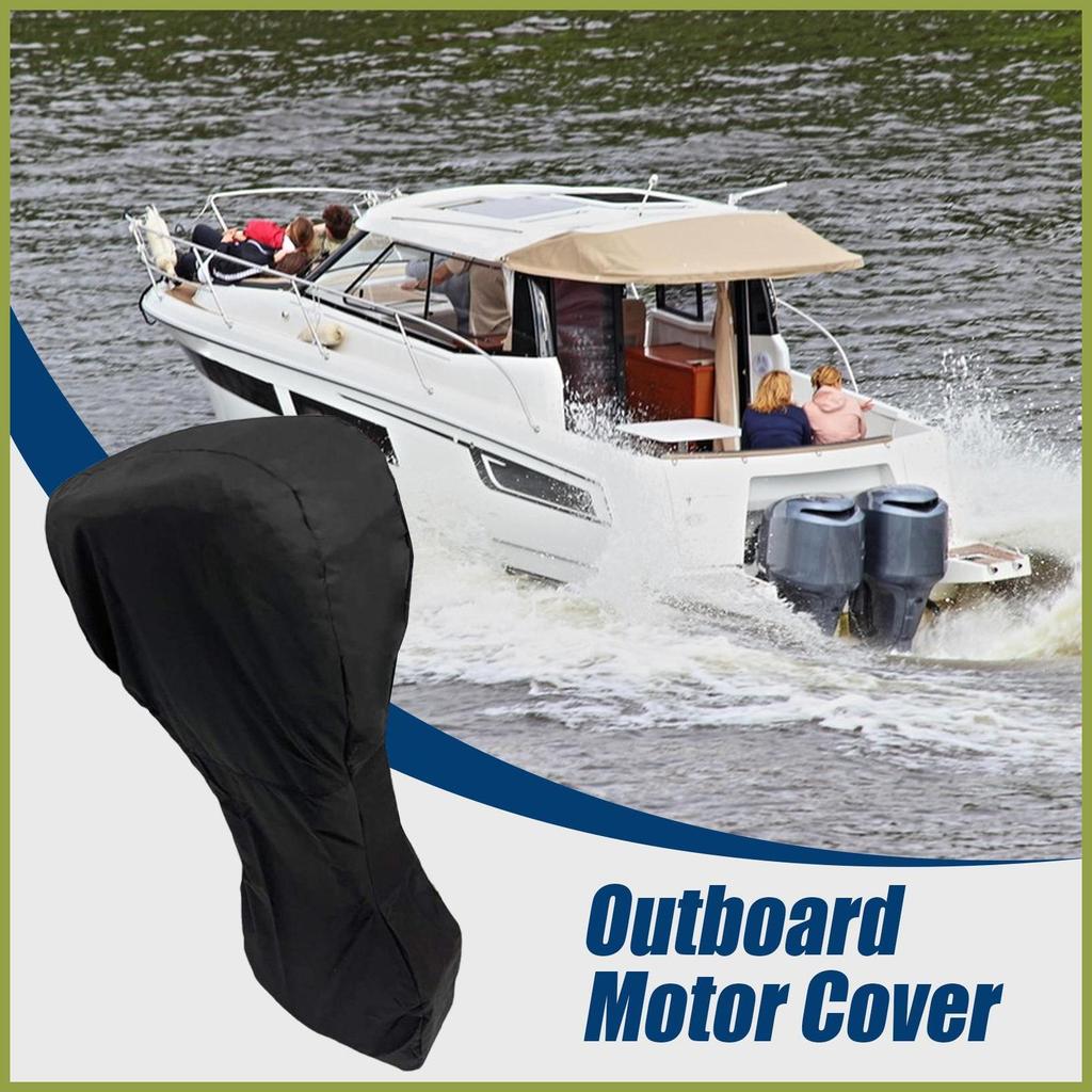 Outboard Motor Cover 210D Boat Lift Motor Cover Fit Power 15-100 Anti ...