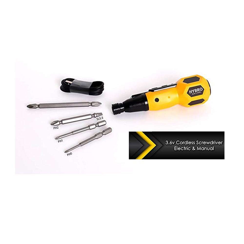 THE HIVE | Hybro USB Rechargeable Cordless Screwdriver (HIT-K01-YL ...
