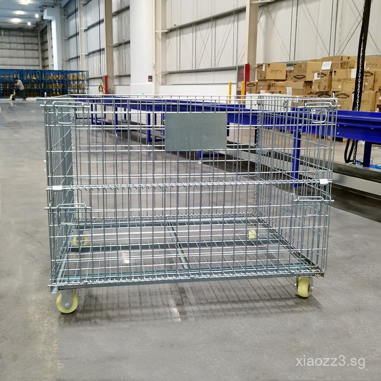 Warehouse Wheeled Sorting Cage Foldable Storage Cage Metal Iron Frame ...