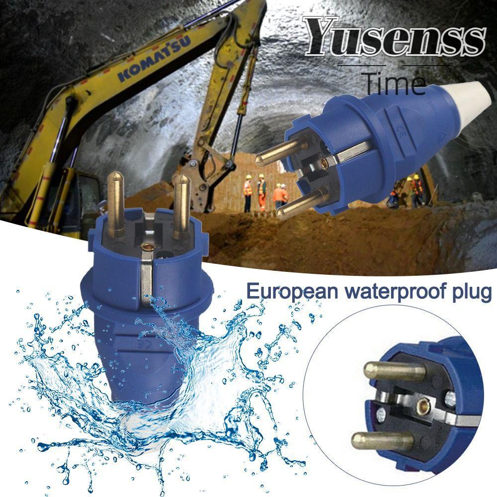YUSENSS 2 Pin Industrial Plug Socket, IP44 2P+E Industrial Plug Socket ...