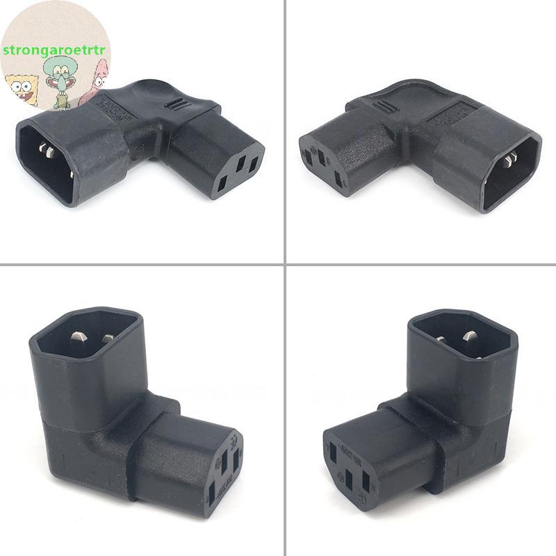 Strongaroetrtr 3pin Male To Female Extend 90 Degree Down Up Angle AC ...