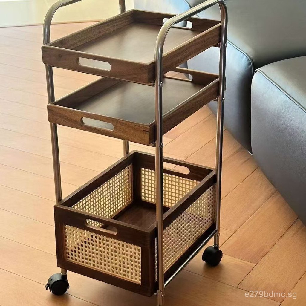 DIY Stainless Steel Wheeled Trolley Living Room scandinavian ins Second ...