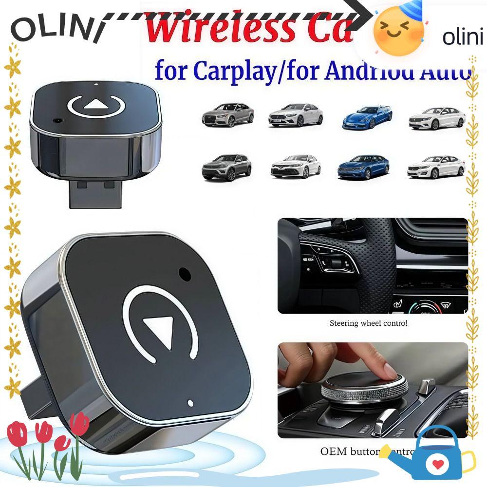 OLINI Wireless CarPlay Adapter, BT WiFi Connection Mini Carplay AI Box ...