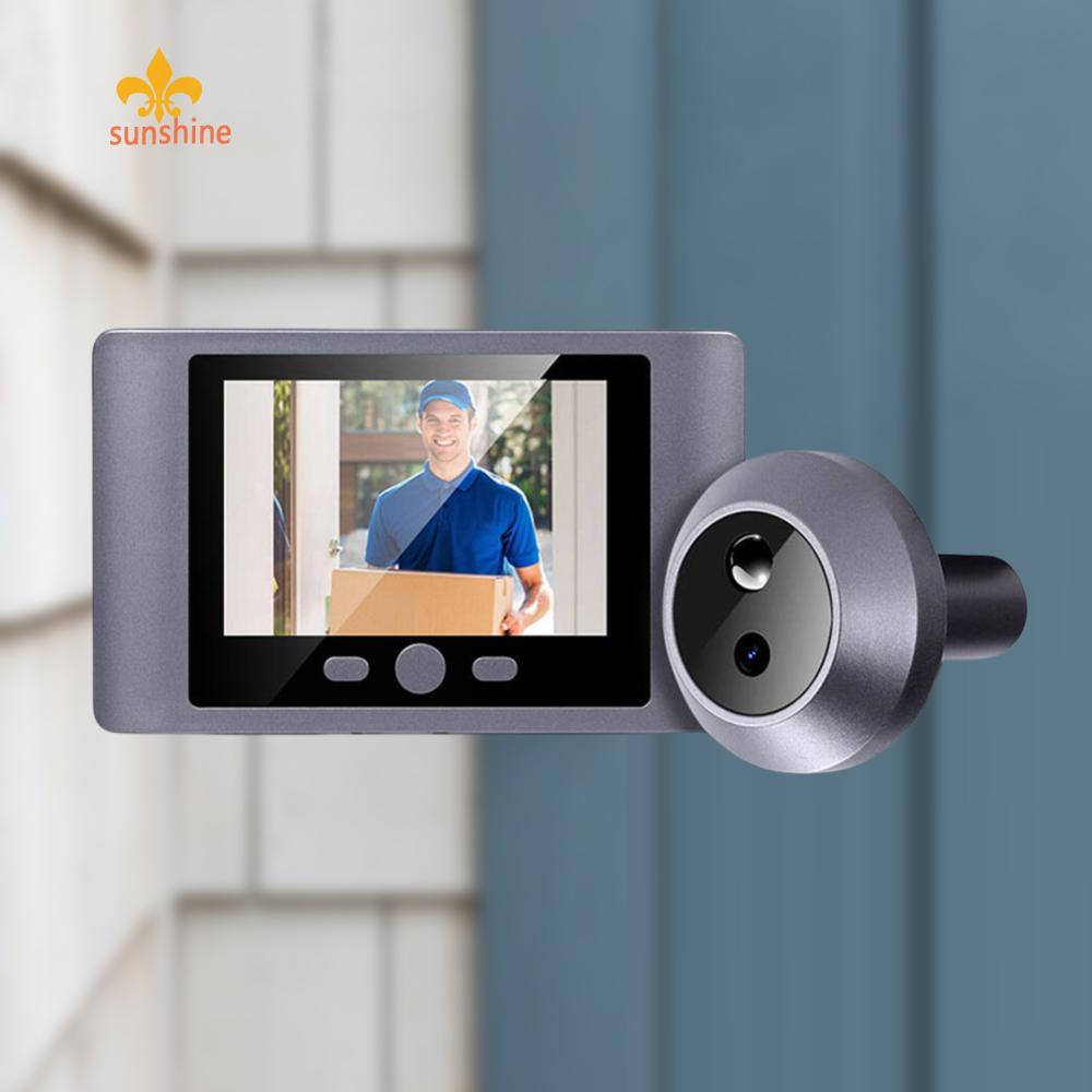 Mini Peephole Smart Wireless Door Viewer Camera PIR Motion Detection ...