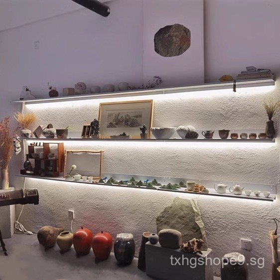 One-Line Iron Art Storage Partition Display Rack Luminous Layer Board ...