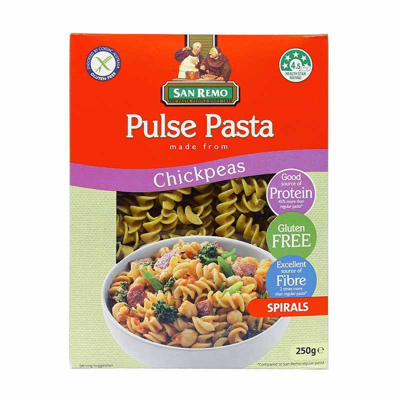 San Remo Pulse Pasta Chickpeas Spiral 250G | Shopee Singapore