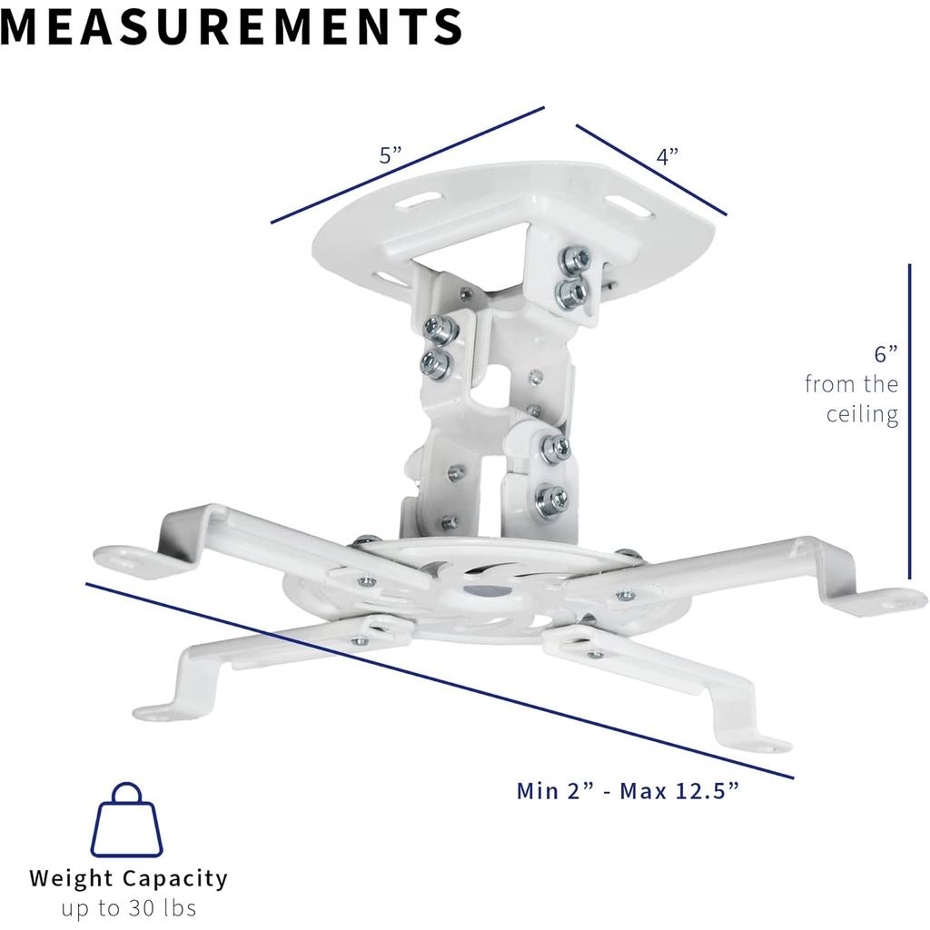 VIVO Universal Adjustable Ceiling Projector Mount for Regular and Mini ...