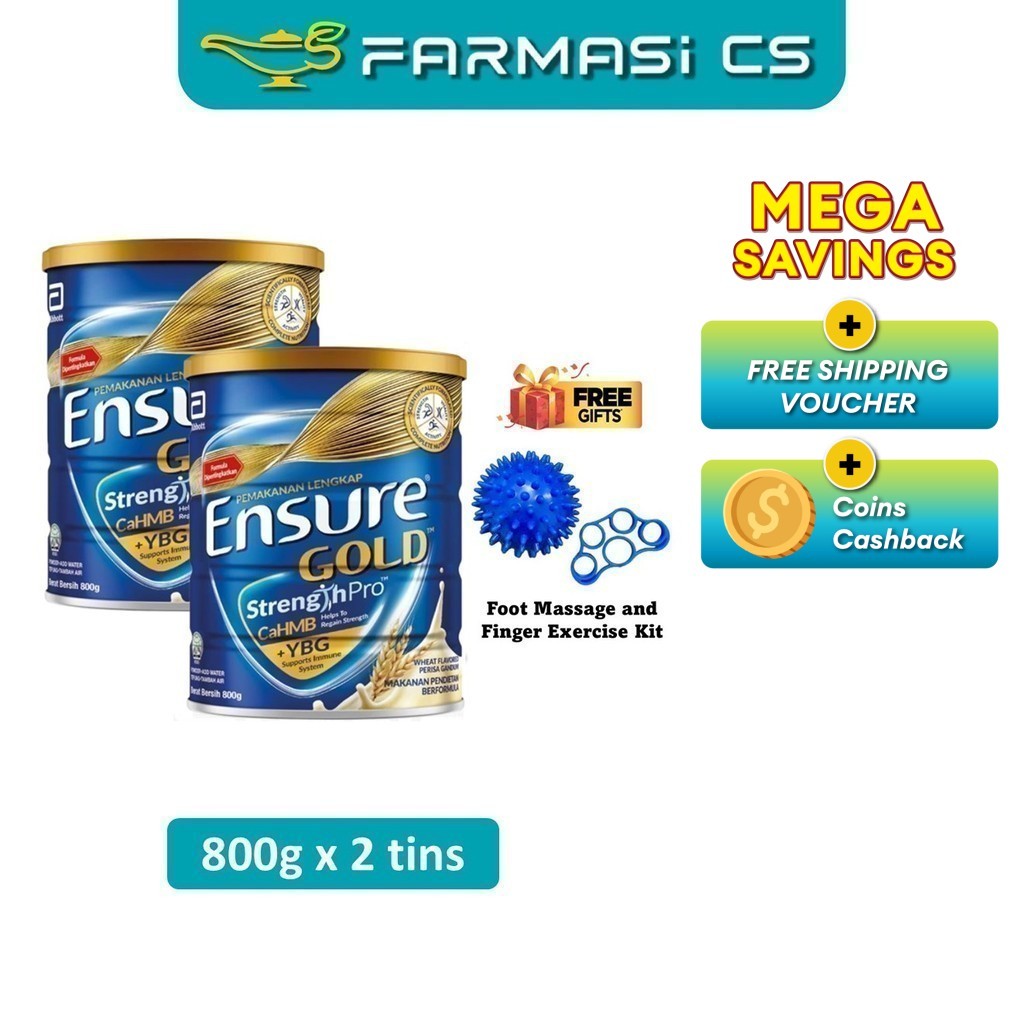 [VALUE] Abbott Ensure Gold Wheat Flavored 800g x 2 Tins (TWIN) FOC ...