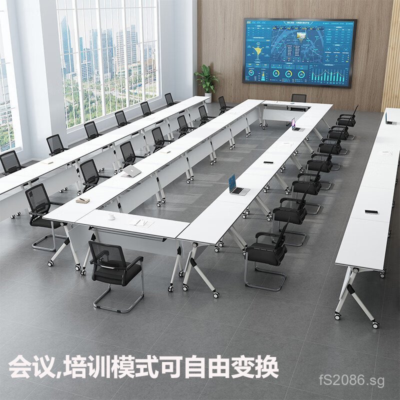 Long Strip5V Modular Splicing Conference Table with Chairs, Freely ...