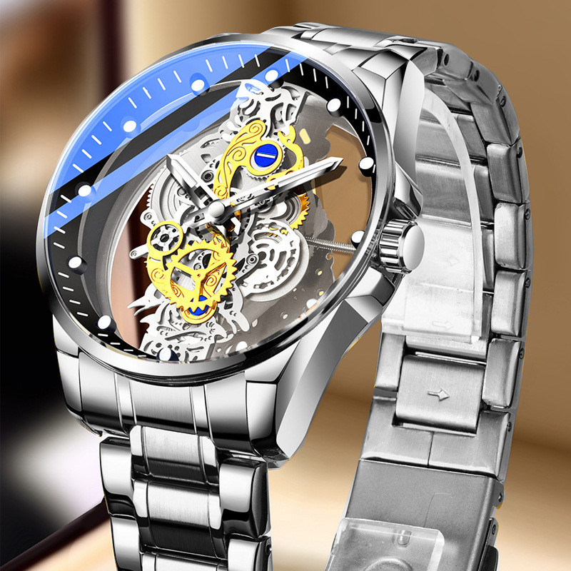 Double-Sided Transparent Hollow Automatic Watch Men's Watch Men's ...