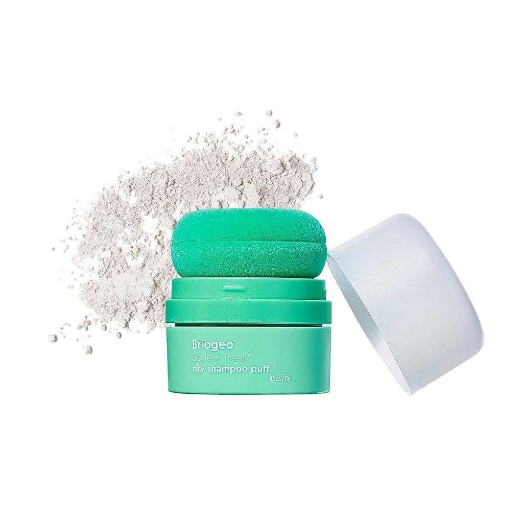 Briogeo Style & Dry Shampoo Puff - Mattifying Dry Shampoo Powder - Non ...