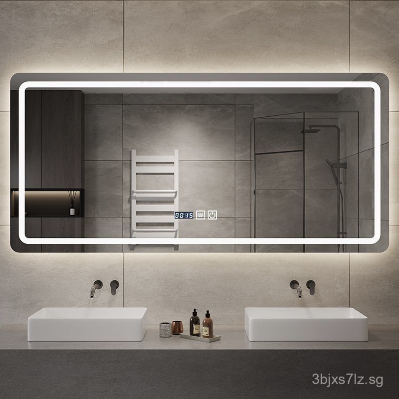 Smart Mirror Touch Screen Makeup Bathroom Mirror with Light Anti-Fog ...