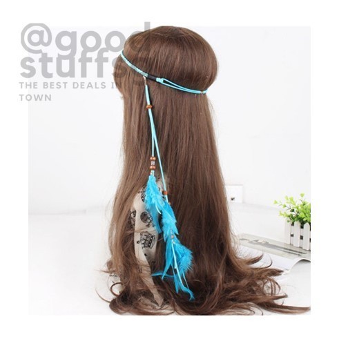 [SG FREE ] Indian Gypsy Feather Headband Headdress Carnival Fancy Dress ...