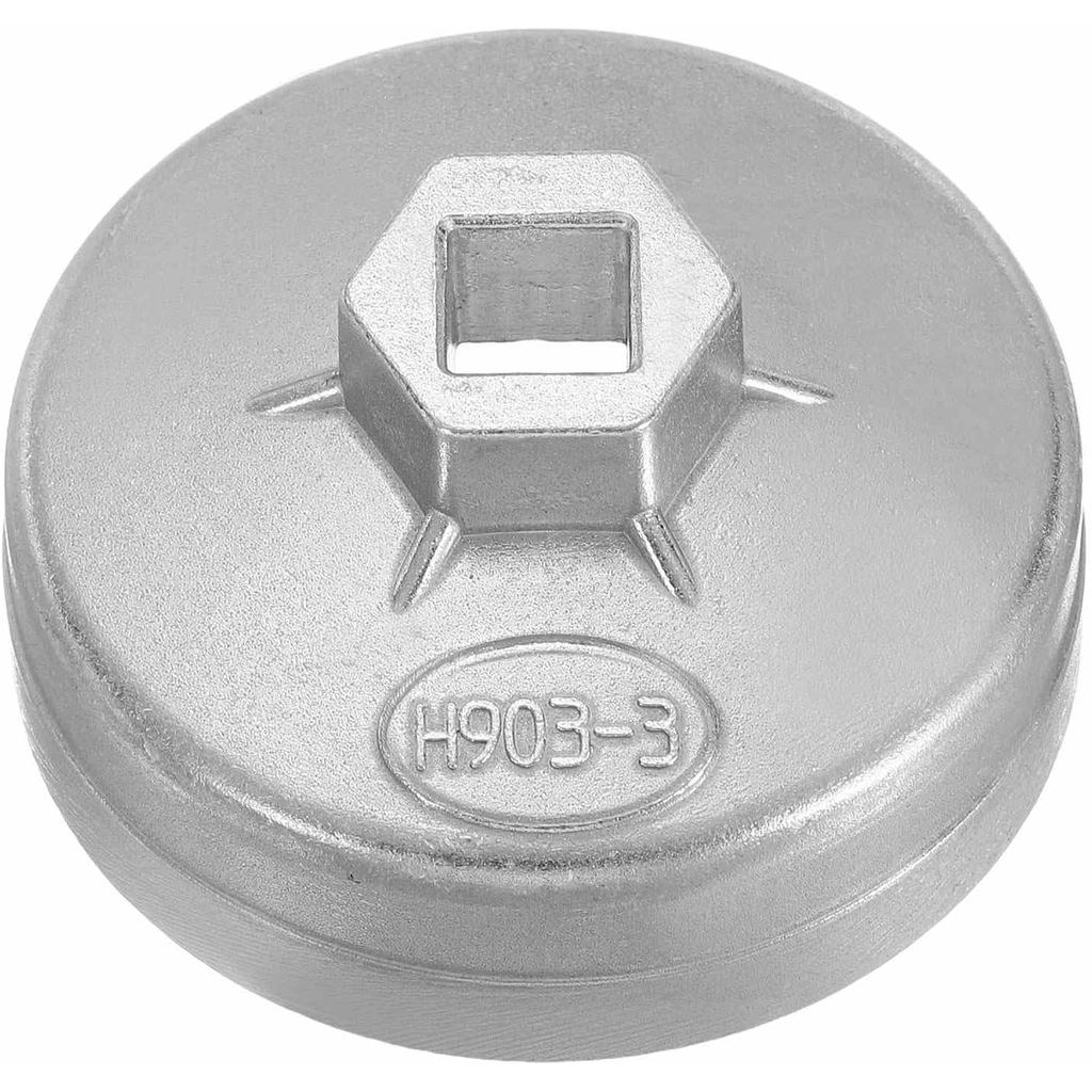 HARFINGTON Oil Filter Cap Wrench 15 Flute 74mm Inner Dia 1/2" Square ...