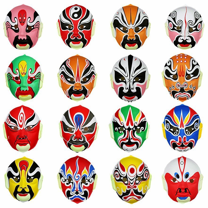 Hot Sale#Sichuan Opera Face Mask Wearable Chinese National Essence Hand ...