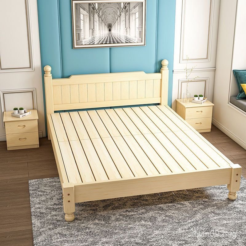 Double Bed Modern Simple Single Bed1.51Mi Home Economy Type1.8Simple ...