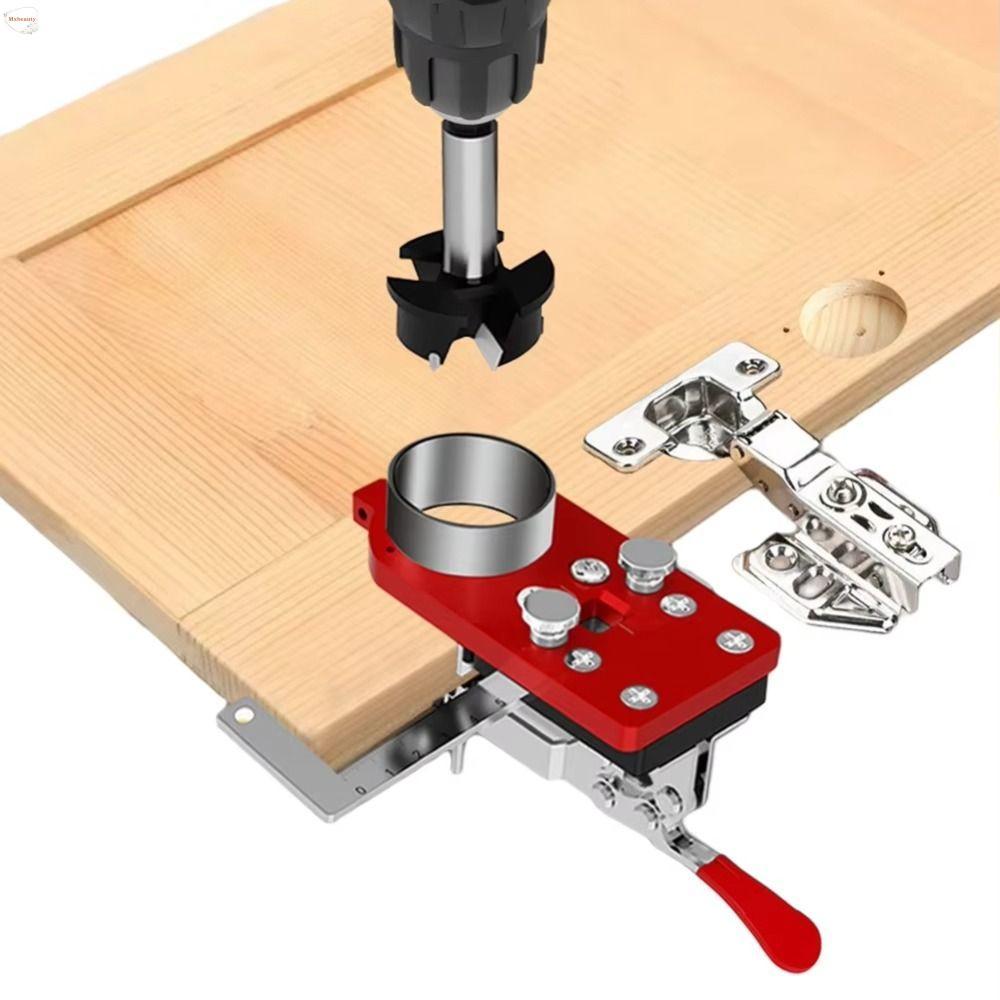 MXBEAUTY Hinge Drilling Jig, Fixture Ruler Precision Guide Hinge Hole ...