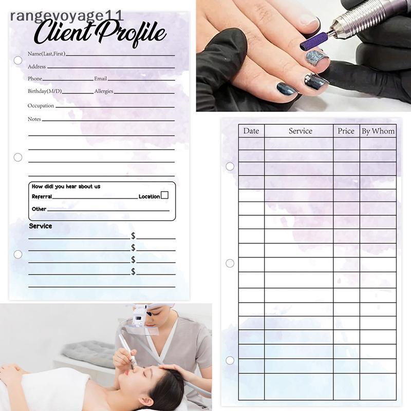 Loveshoping Nail Art Client Profile Cards Customer Information Card ...