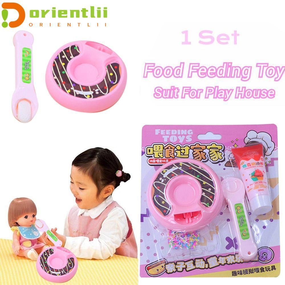 ORIENTLII Donut Food Feeding Toy, DIY Donut Simulation Cream Pudding ...