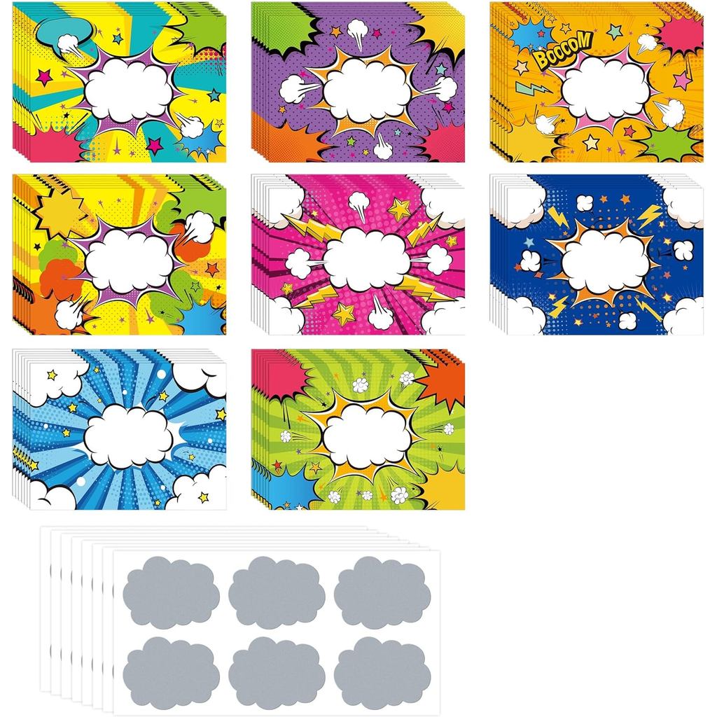 120 PCS Custom Scratch Off Cards 8 Styles Comic Series Scratch Off ...