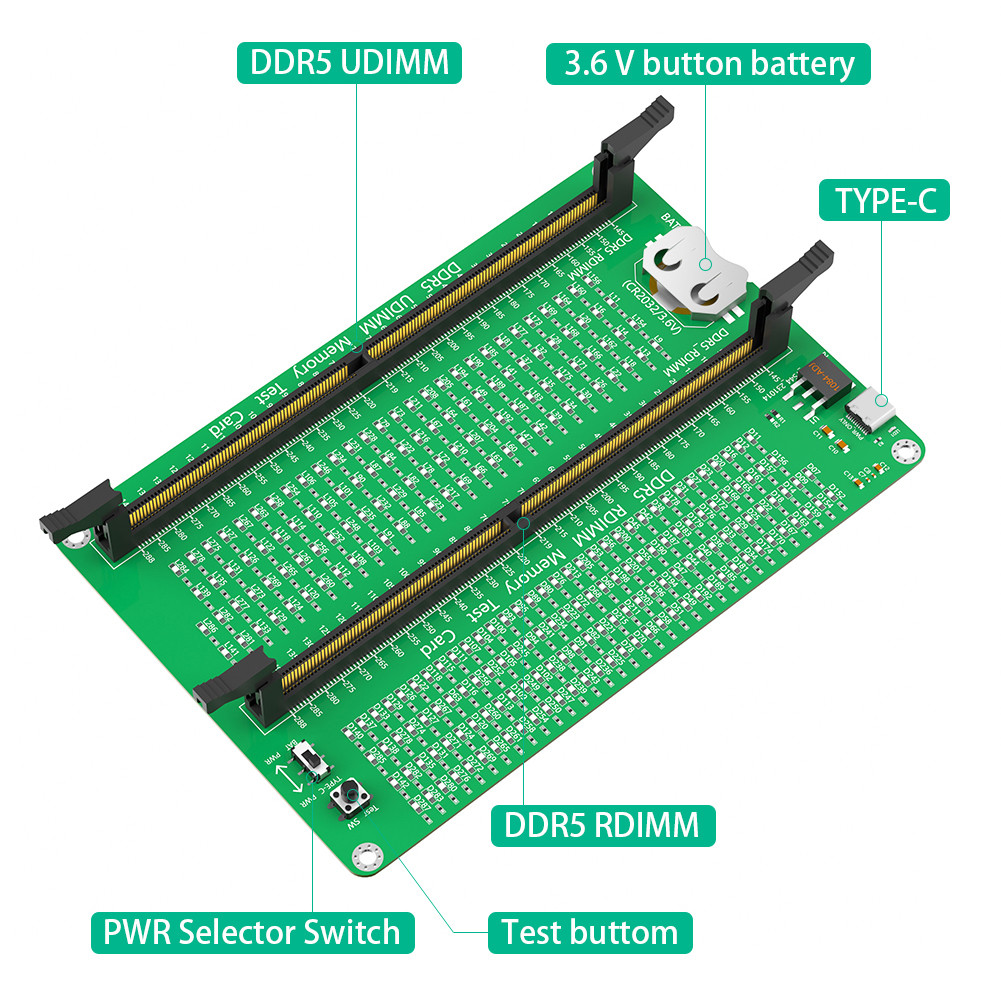 DDR5 Memory Tester with LED Light Desktop Motherboard Repair Analyzer ...
