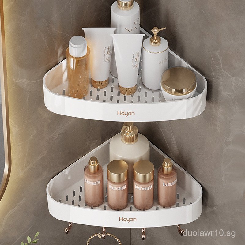 hayan Haiying No-Drill Triangle Rack Bathroom Wall Storage Rack ...
