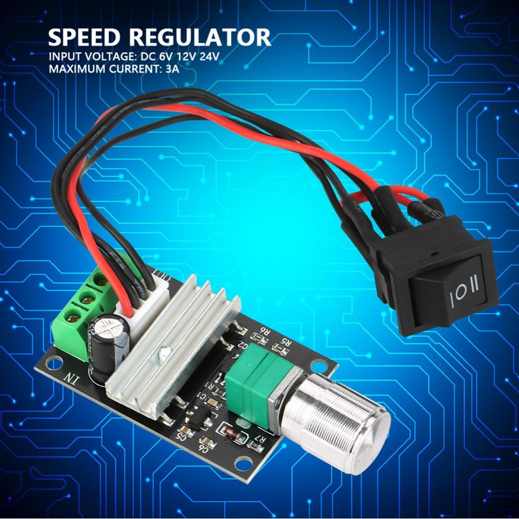 ayeshow-SG DC 6V 12V 24V 3A PWM Motor Speed Control Reversible ...
