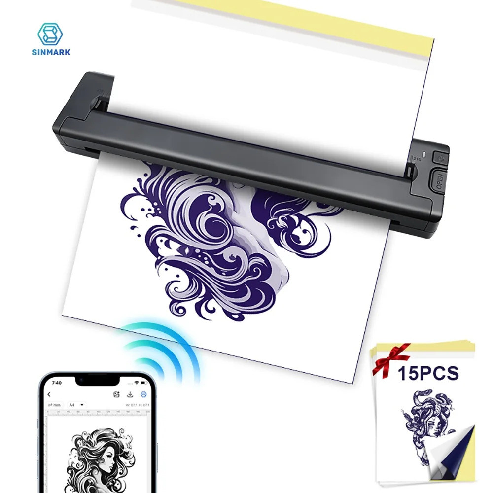 Portable Tattoo Transfer Stencil Printer Tattoo Transfer Thermal Copier ...