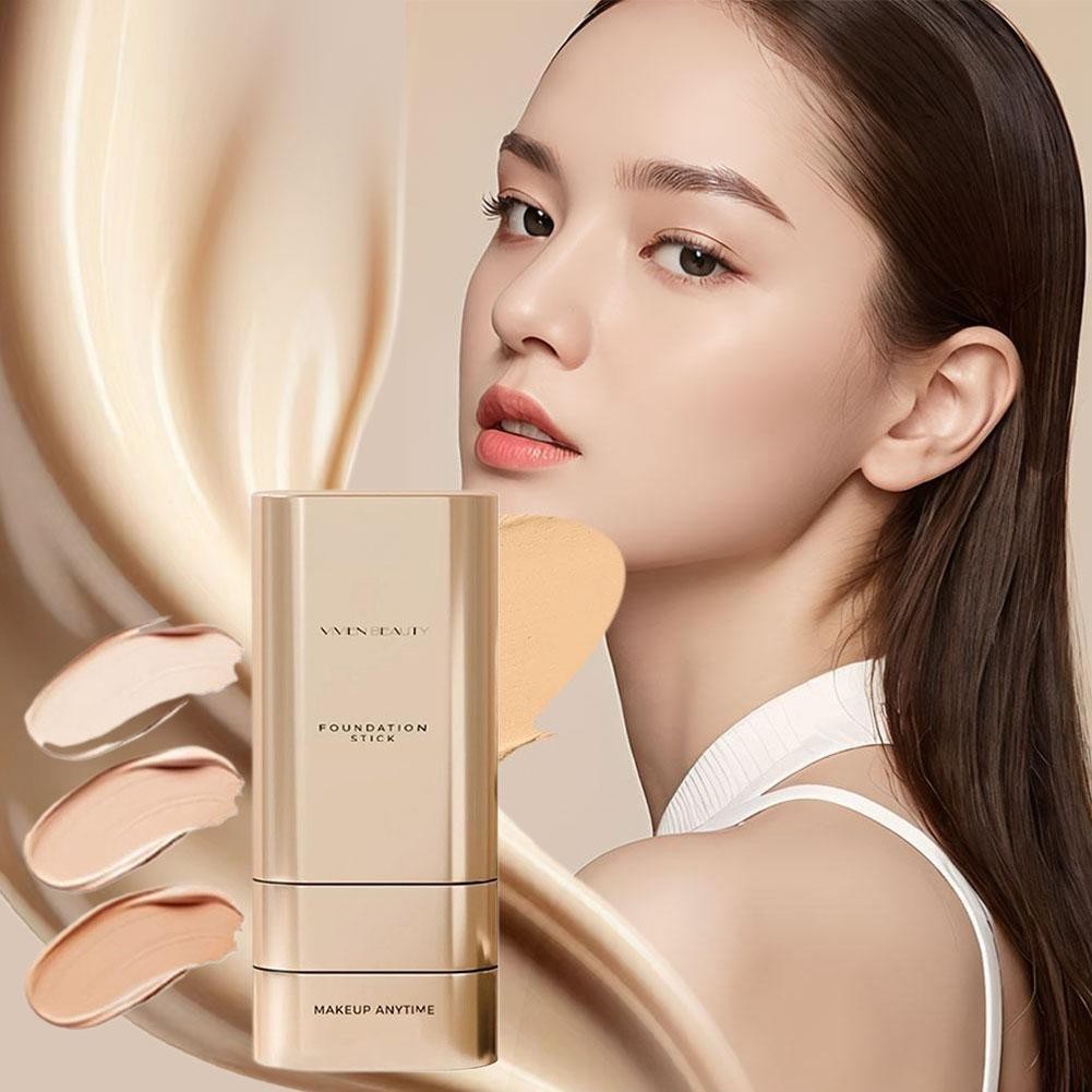 2 In 1 Matte Foundation Stick Velvet Hydrating High Coverage Foundation ...
