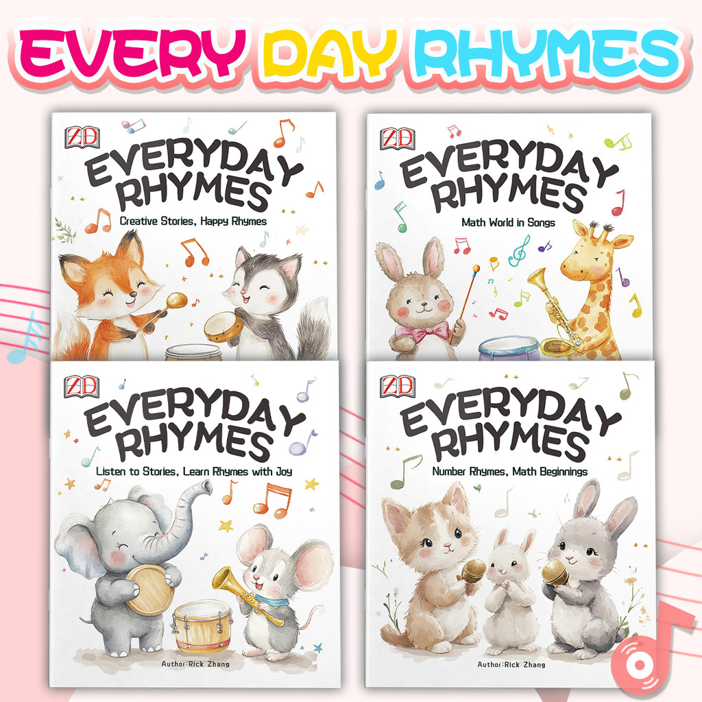 Everyday Rhymes — 4-Book Nursery Rhymes Set for Kids | Sing-Along Songs ...