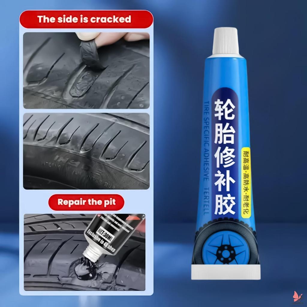 Tire Side Wall Repair Gel 30g Rubber Based Sealant for Car Motorcycle Tire Puncture and Crack ...