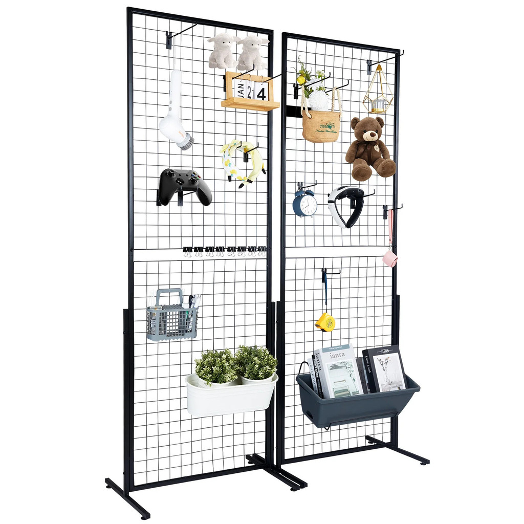 Grid Wall Panels Tower Wire Gridwall Display Racks Double Side Gridwall ...
