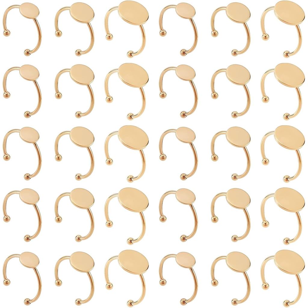 30 Pcs Blank Rings - MaehSab Stainless Steel Adjustable Pad Ring Base ...