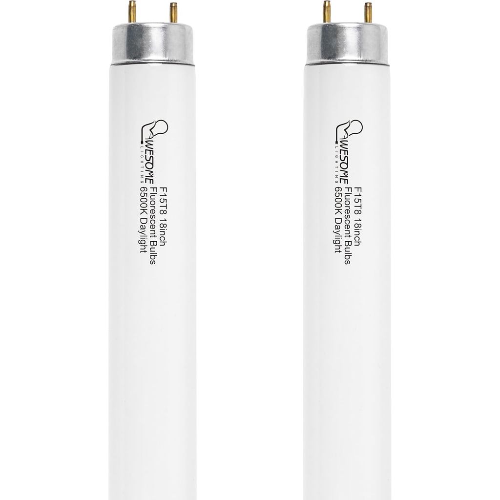 18 Inch F15T8/DL Fluorescent Light Bulbs, 6500K Daylight, T8 15 Watts ...