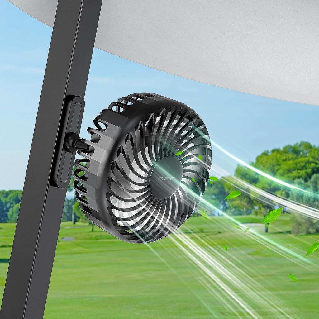 A2C Golf Cart Fan Rechargeable Magnetic Base Battery Operated Portable ...