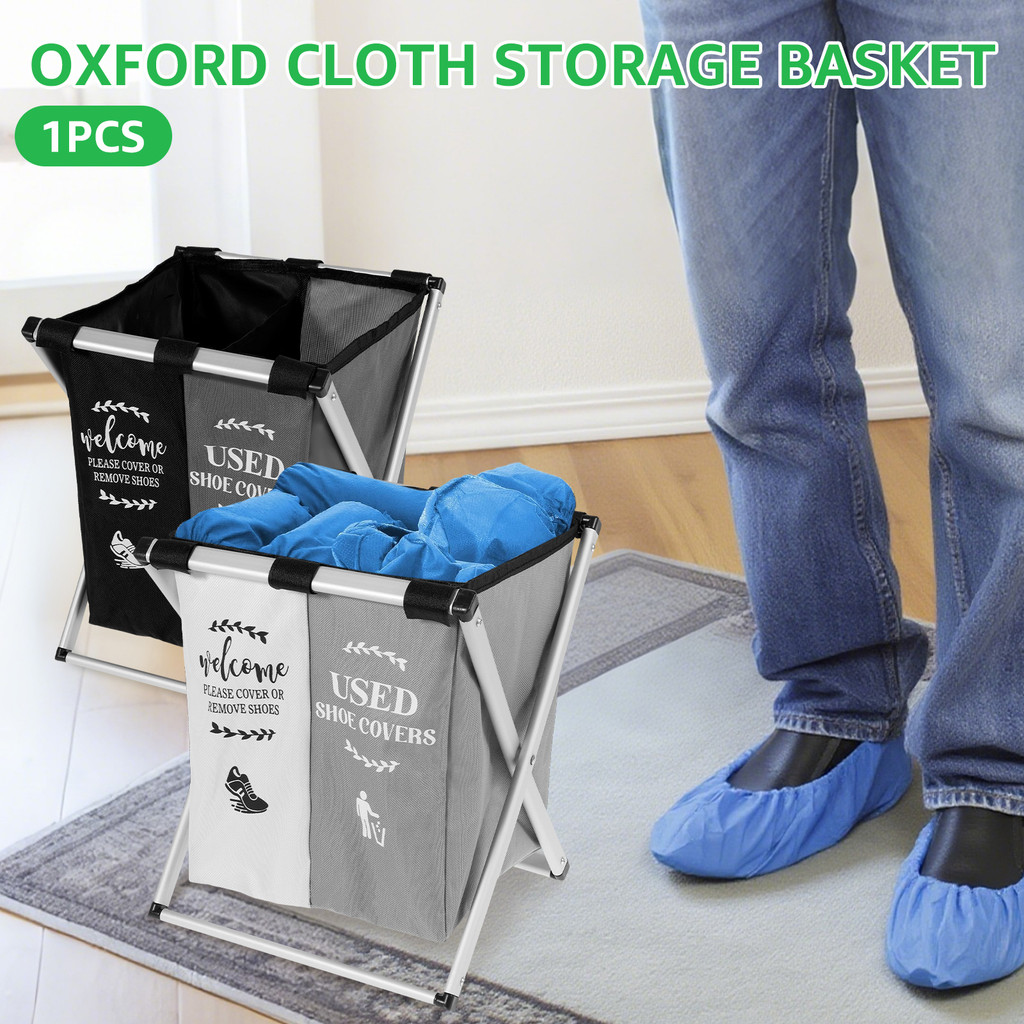 Foldable Storage Bin Shoe Cover Holder Shoe Cover Box Dispenser with ...