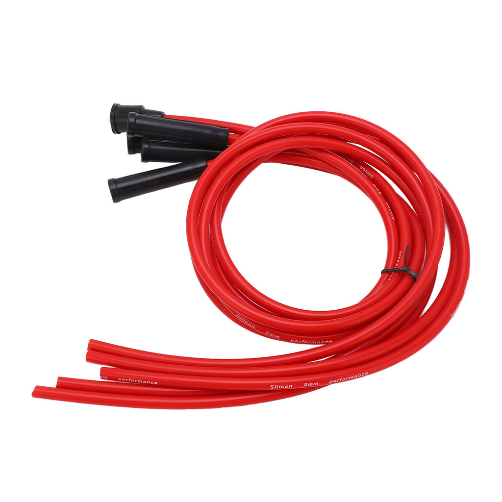 Spark Plug Ignition Wire Set Red High Performance Silicone 1m Car ...