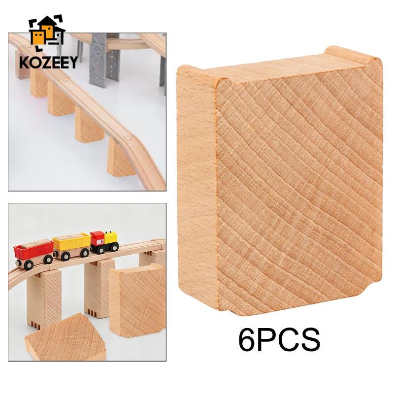 KOZEEY 6Pcs Train Track Risers for Kids for Toy Train Railway Building ...