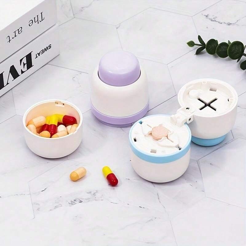 Cross Blade Pill Cutter with Storage | Elderly Medicine Divider Pet ...