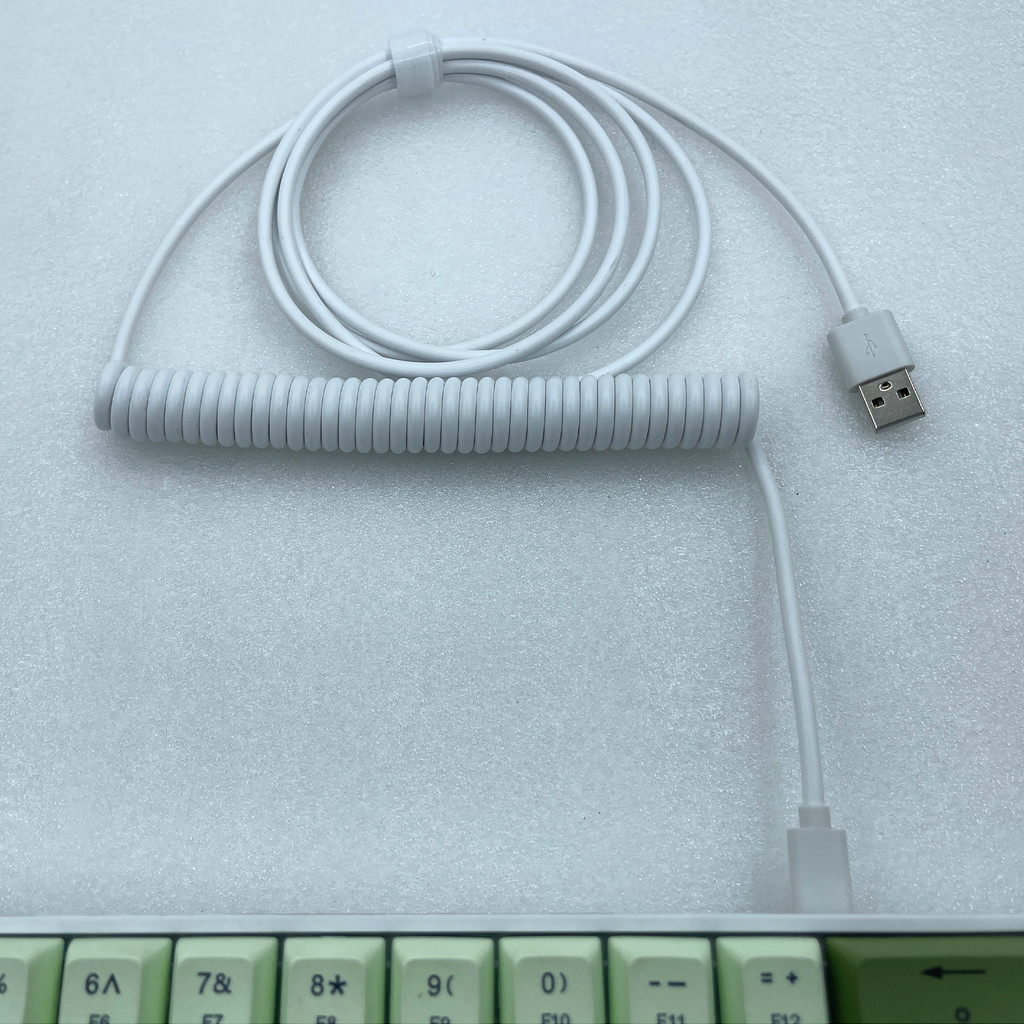 Computer Mechanical Keyboard Data Cable Coiled Aviator Wire Type-C to ...