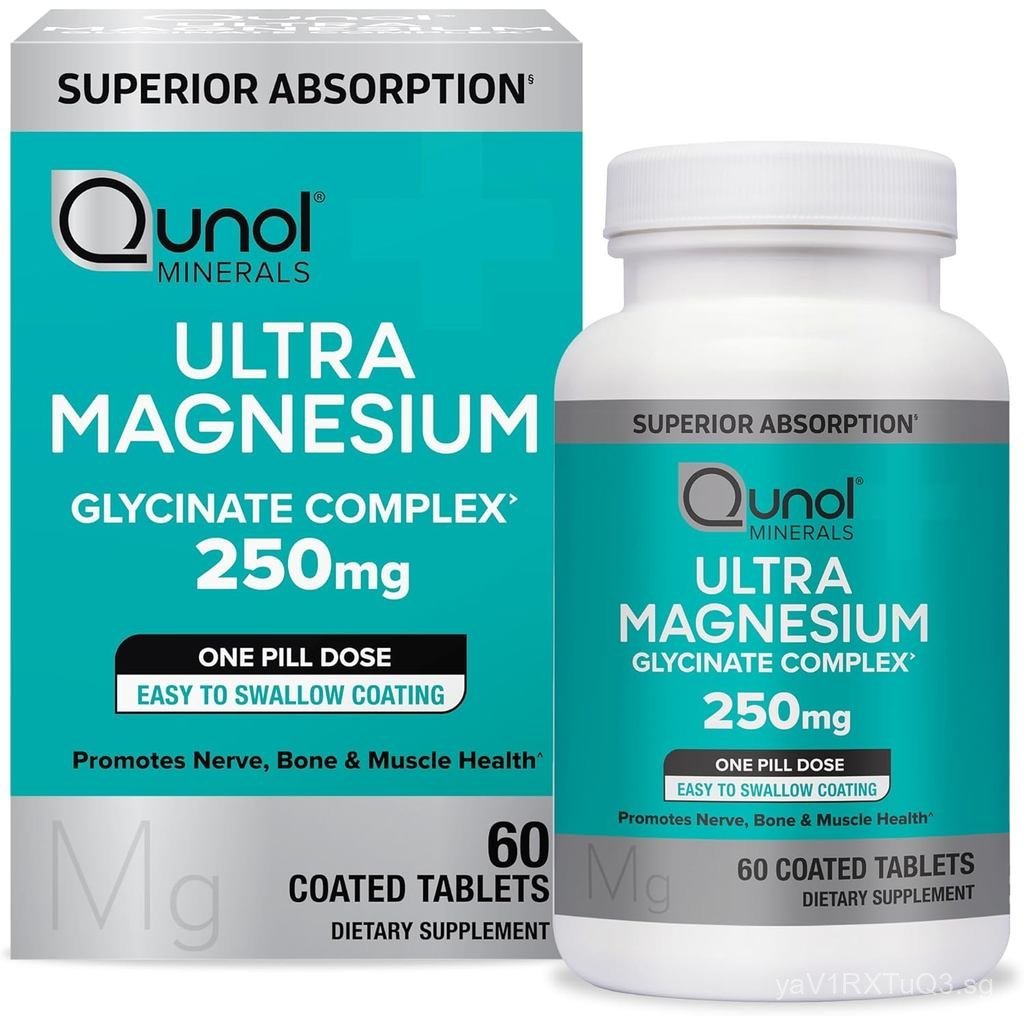 Qunol Magnesium Glycinate Complex, Gentle on Stomach, 250mg One Pill ...