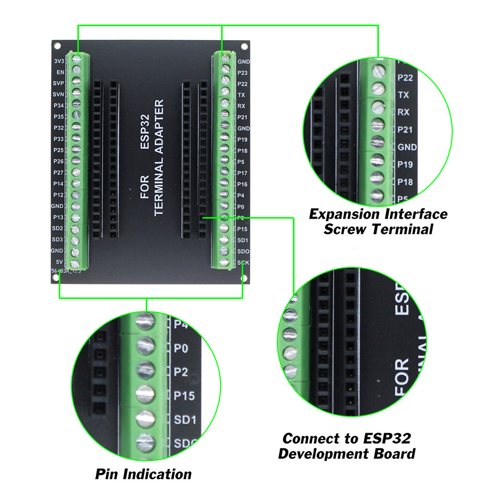 ESP32 Development Module CP2102 Chip NodeMCU-32S Lua 38Pin MICRO USB ...
